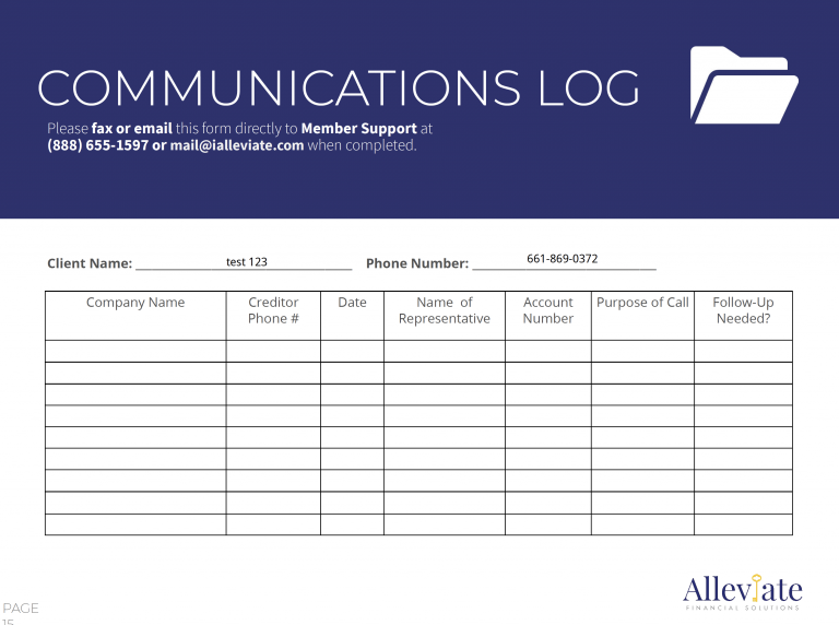 Debt Relief Welcome Packet | Alleviate Financial Solutions