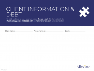 Debt Relief Welcome Packet | Alleviate Financial Solutions