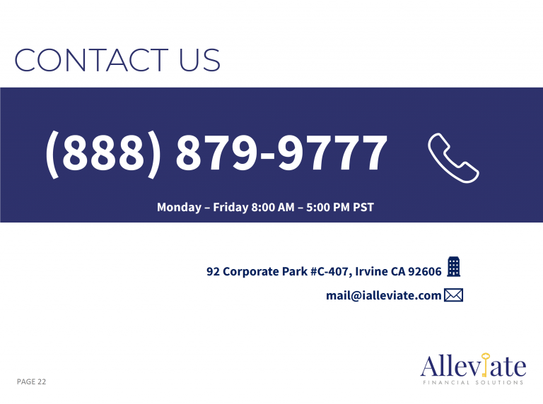 Debt Relief Welcome Packet | Alleviate Financial Solutions